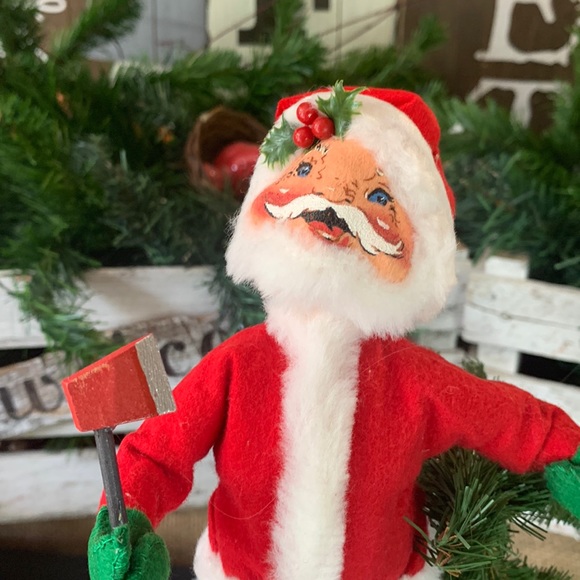 Annalee | Holiday | 991 Annalee Christmas Santa With Axe Cutting Tree ...